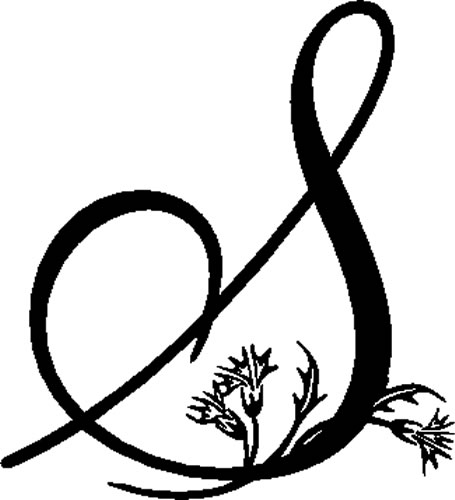 Stickers, Labels & Tags Bumper Stickers Floral letter S decal etna.com.pe